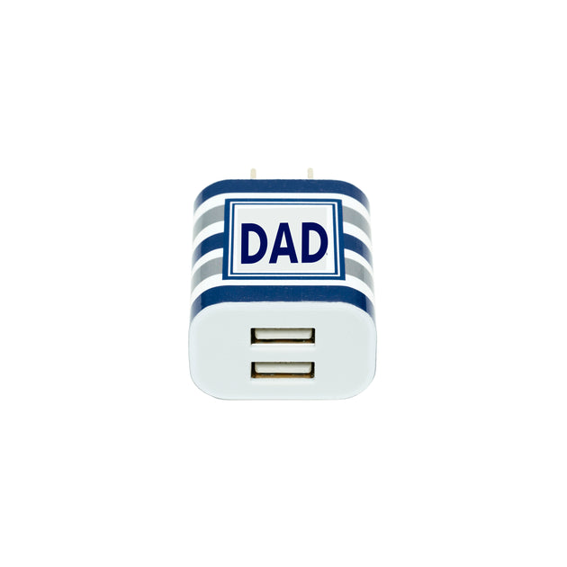 DAD Navy Silver Stripe Tech Kit - Classy Chargers