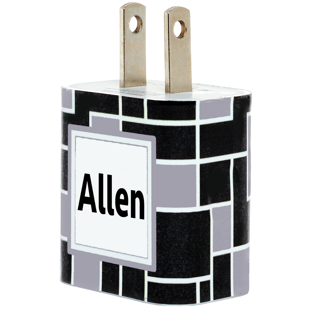 Monogram Basket Weave Phone Charger - Classy Chargers