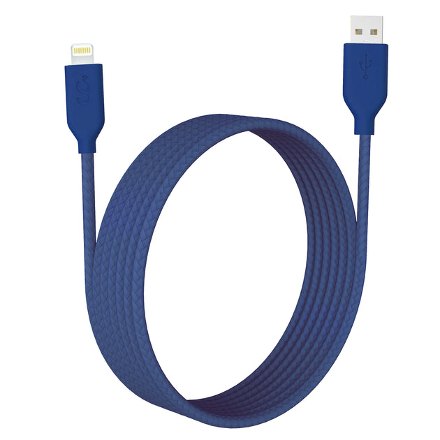 Navy Nylon Lightning Cable MFI Certified 6 FT - Classy Chargers