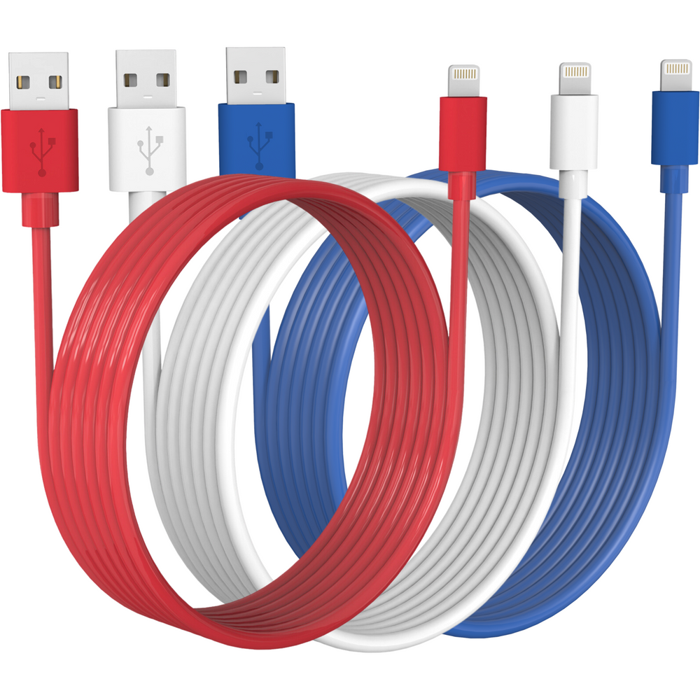 Shop 10 FT Red 3-in-1 USB Cable Online| Classy Chargers