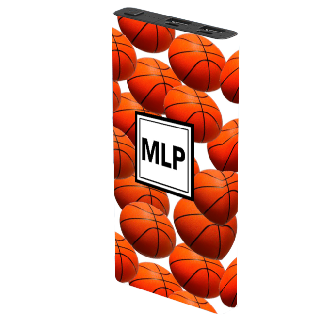 Monogram Blue Tie Dye Power Bank - Classy Chargers