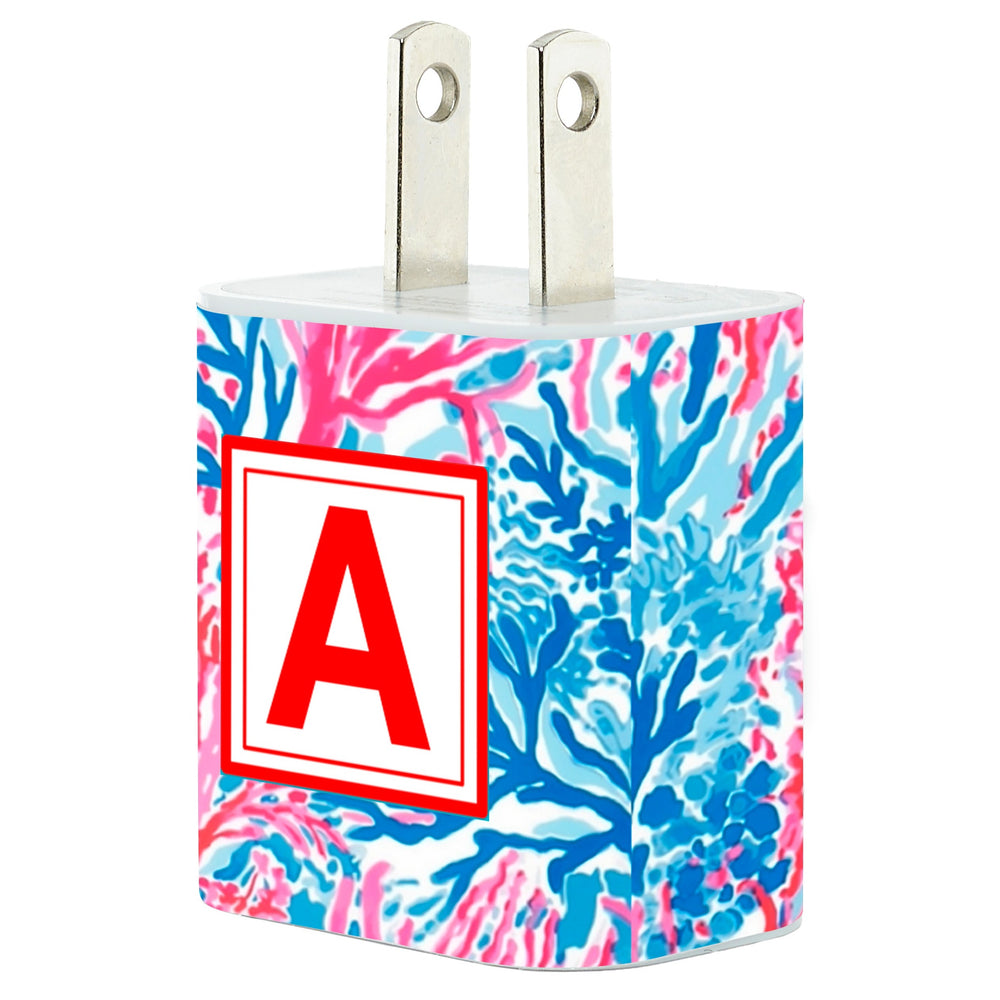 Monogram Marble Phone Charger - Classy Chargers