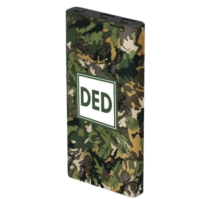 Monogram Blue Tie Dye Power Bank - Classy Chargers