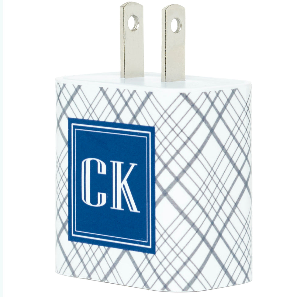 Monogram Marble Phone Charger - Classy Chargers