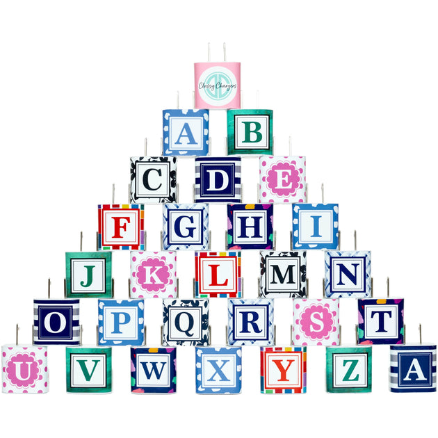 Lovely Lilies Phone Charger Letter Set - Classy Chargers