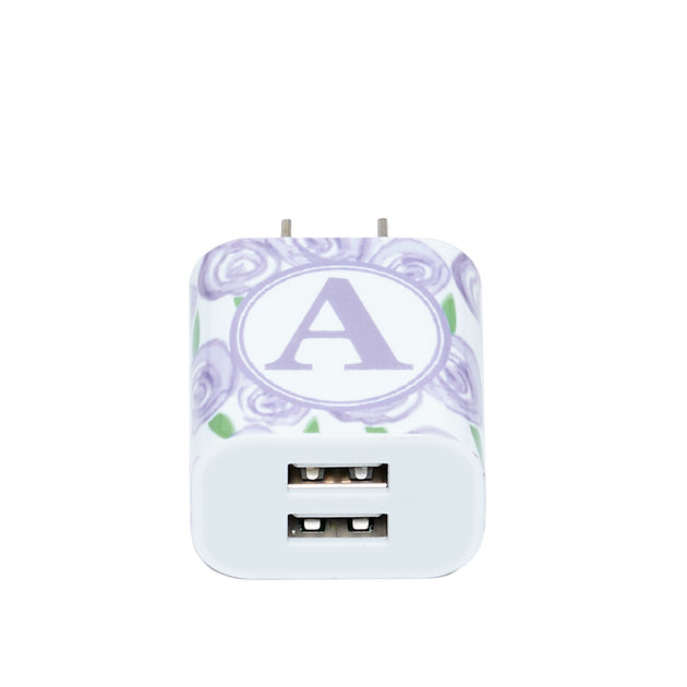 Lavender Floral Phone Charger Letter Set - Classy Chargers