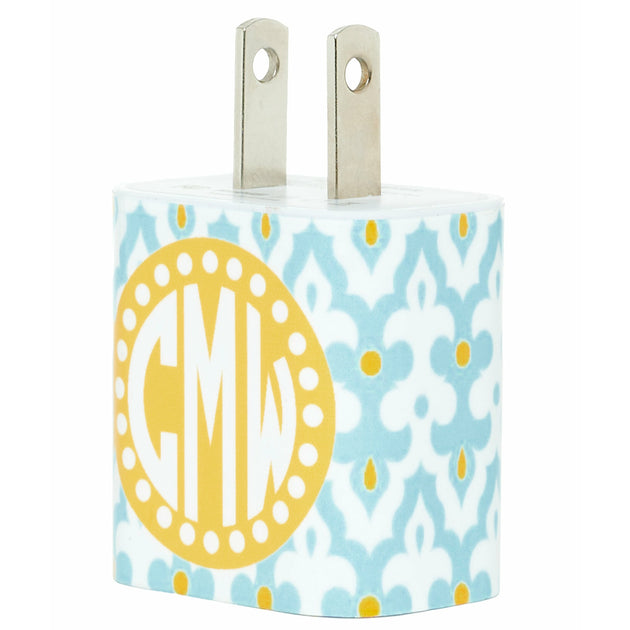 Monogram Lemon Drop Phone Charger - Classy Chargers