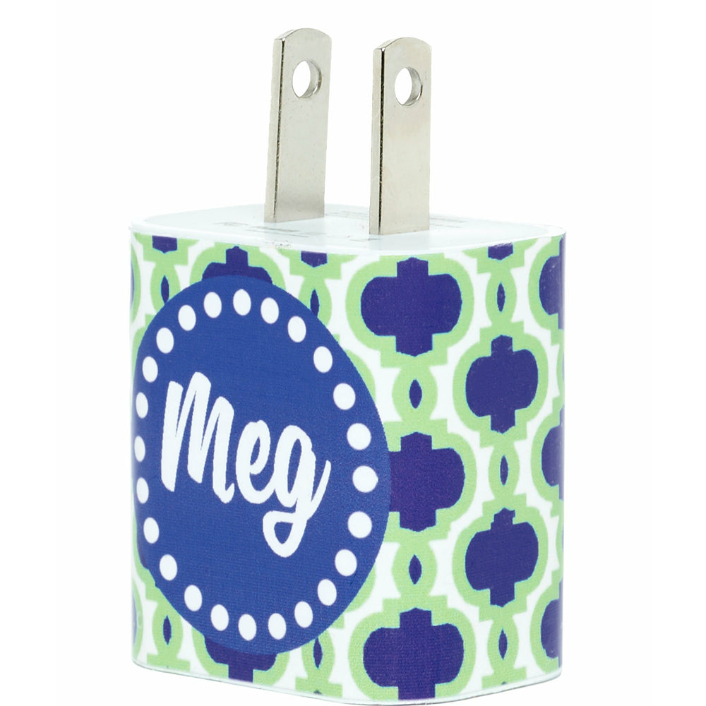 Monogram Marble Phone Charger - Classy Chargers