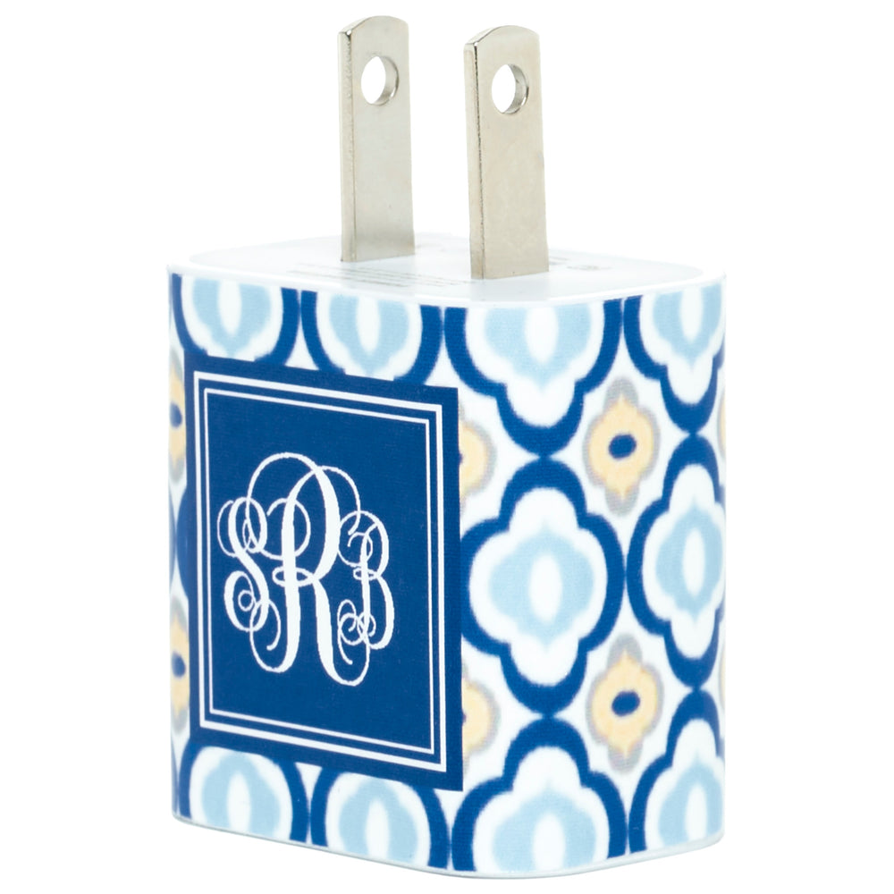 Monogram Marble Phone Charger - Classy Chargers
