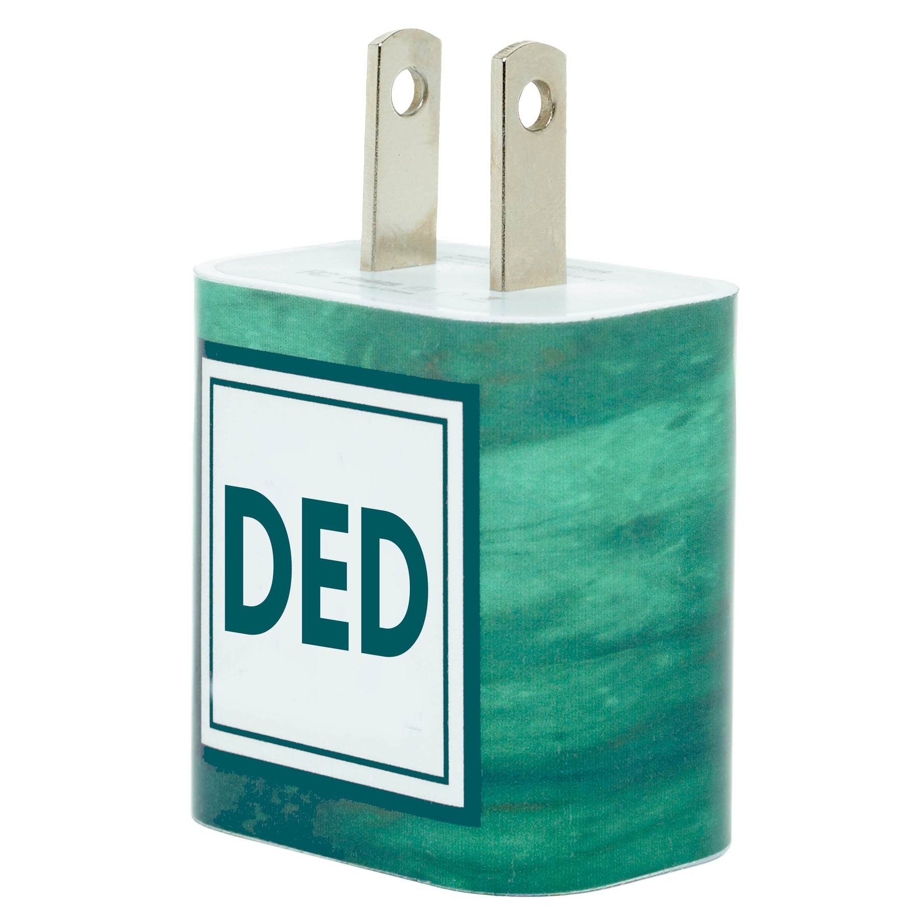 Monogram Emerald Marble Phone Chargers - Classy Chargers